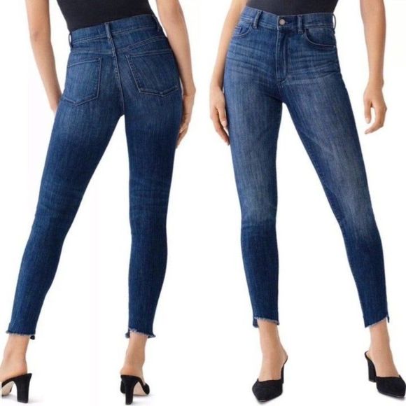 DL1961 | Jeans | Dl961 Ultra High Rise Frayed Ankle Skinny Jeans | Poshmark